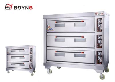China Commercial Bakery Deck Oven Three Deck Six Tray for Hotel Use for sale