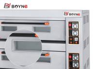 China Stainless Steel Three Deck Nine Tray Gas Oven 1760x900x1800mm 400°C for Bakery Pizza Shop for sale