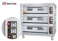 China Stainless Steel Three Deck Nine Tray Gas Oven 1760x900x1800mm 400°C for Bakery Pizza Shop for sale