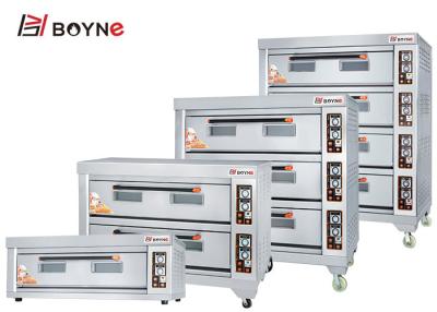 China Stainless Steel Deck Oven Four Deck Twelve Tray Large Capacity for sale