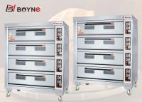 China Stainless Steel Deck Oven Four Deck Twelve Tray Large Capacity for sale