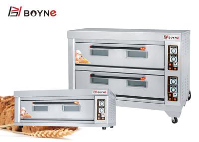 China Commercial Bakery Kitchen Equipment Double Deck Four Tray Oven 220v for sale