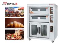 China Two Deck Four Trays Gas Oven With Proofer Baking Oven With Fermentation Box Kitchenware for sale