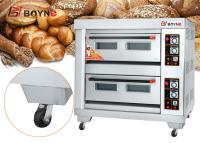 China Stainless Steel Deck Oven 220v / 380v Two Deck Two Trays for Hotel for sale