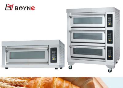 China Double Layer Four Trays Electric Oven Mid-End Microcoputer Controlled For Bakery for sale