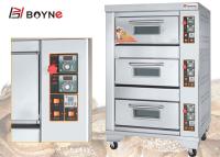 China 220v Gas Industrial Baking Oven Stainless Steel Three Layer Three Tray for sale