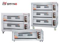 China Stainless Steel Gas Three Layer Nine Trays Deck Oven Mechanical Panel for sale