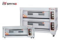 China Stainless Steel Gas Three Layer Nine Trays Deck Oven Mechanical Panel for sale