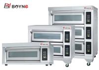 China Three Layer Six Trays Deck Oven With Long Glass Electric 380v  with digital computer for sale