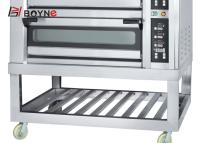 China Double Layer Four Trays Electric Oven Stainless Steel For Bakery computer touch for sale