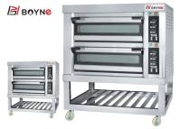 China Double Layer Four Trays Electric Oven Stainless Steel For Bakery computer touch for sale