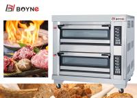 China Industrial Baking Oven Double Layer Four Trays Stainless Steel for sale