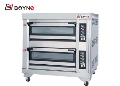 China Industrial Baking Oven Double Layer Four Trays Stainless Steel for sale