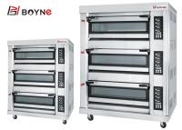China Three Layer Six Trays Gas Oven With Computer Panel for Baking Shop for sale