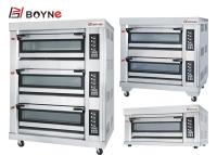 China Three Layer Six Trays Gas Oven With Computer Panel for Baking Shop for sale