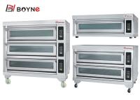 China Commercial Bakery Shop Three Deck Nine Trays Microcomputer Electric Bakery Oven for sale