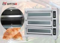 China Commercial Bakery Shop Three Deck Nine Trays Microcomputer Electric Bakery Oven for sale