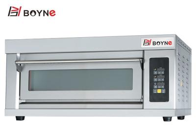 China Commercial Microcomputer Type Stainless Steel One Deck Two Trays Bakery Oven for sale