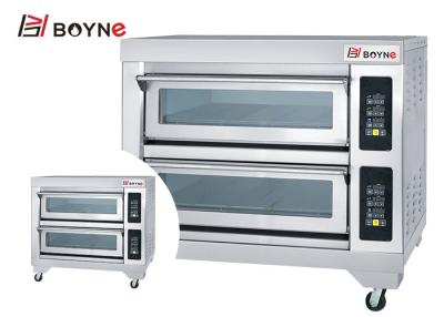 China Stainless Steel Commercial Electric Oven Two Deck Four Tray 13.2kW 380V Bakery Equipment for sale