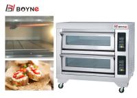 China Stainless Steel Commercial Electric Oven Two Deck Four Tray 13.2kW 380V Bakery Equipment for sale