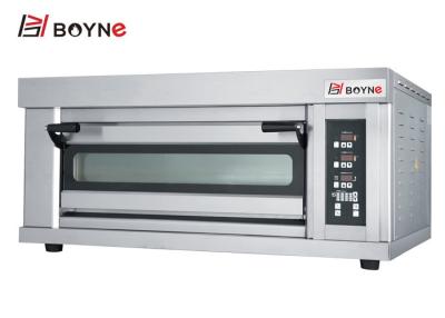 China High End Microcomputer Stainless Steel Commercial  One Deck Two Trays Bakery Oven for sale