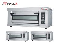 China High End Microcomputer Stainless Steel Commercial  One Deck Two Trays Bakery Oven for sale