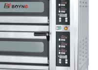 China Commercial Stainless Steel Microcomputer Two Deck Four Trays 20-400°C Electrci Oven for sale