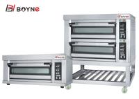 China Commercial Stainless Steel Microcomputer Two Deck Four Trays 20-400°C Electrci Oven for sale