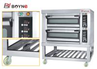 China Commercial Stainless Steel Microcomputer Two Deck Four Trays 20-400°C Electrci Oven for sale