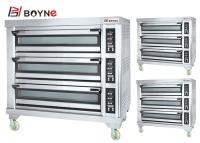China Bakery Shop High End 20~400°C Commercial Bakery Three Deck Nine Trays Bread Oven for sale