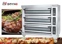China Bakery Shop High End 20~400°C Commercial Bakery Three Deck Nine Trays Bread Oven for sale