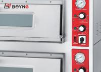 China Restaurant Double Layer Pizza Deck Oven Stainless Steel With Timer for sale