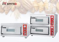 China Restaurant Double Layer Pizza Deck Oven Stainless Steel With Timer for sale