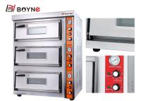 China Big Capacity Pizza Oven Three Layer Electric 380v Stainless Steel for sale