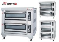 China Stainless Steel Commercial Two Deck Four Tray Gas Oven 220V 16.6kW for sale