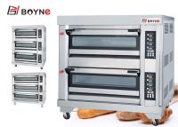 China Stainless Steel Commercial Two Deck Four Tray Gas Oven 220V 16.6kW for sale