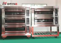 China Stainless Steel Commercial Two Deck Four Tray Gas Oven 220V 16.6kW for sale