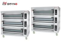 China 220V Gas Type  Stainless Steel Commercial Microcomputer Three Deck Nine Trays Bakery Oven for sale