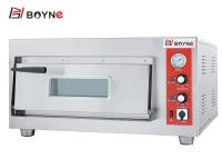 China Stainless Steel Commercial Electric Pizza Oven 4.2kW 380V Single Deck with Stone for sale
