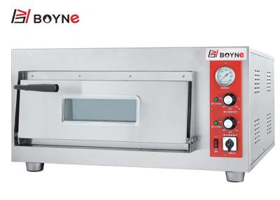 China Stainless Steel Commercial Electric Pizza Oven 4.2kW 380V Single Deck with Stone for sale
