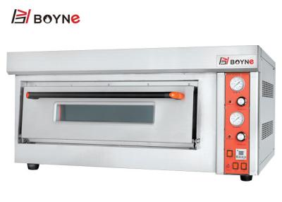 China Commercial Gas Pizza Oven One Deck 220V 130kg Stainless Steel Bakery Equipment 20-500°C for sale