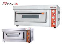 China Commercial Gas Pizza Oven One Deck 220V 130kg Stainless Steel Bakery Equipment 20-500°C for sale