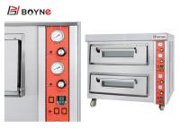 China Stainless Steel Commercial Gas Two Deck Pizza Oven 20-500°C 220V 120W for sale