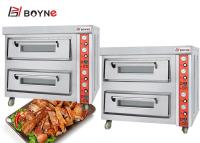 China Stainless Steel Commercial Gas Two Deck Pizza Oven 20-500°C 220V 120W for sale