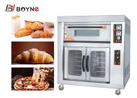 China Commercial Bakery Kitchen Equipment One Layer Two Trays Gas Oven With Proofer for sale