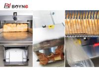 China Electric Bread Slicer 12mm Blade Distance Stainless Steel 220V 0.55kW Commercial for sale