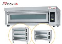 China Microcomputer Controlled Electric Deck Oven Double Deck Six Trays Oven For Bread Pizza for sale