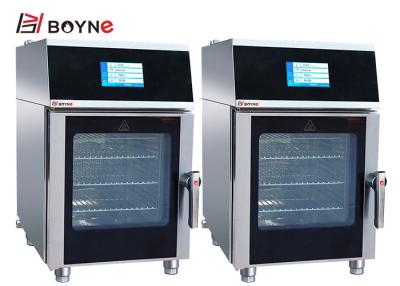 China Commercial 4 Tray Electric Combi Oven 220V 380V Touch Control 5.7-6.2kW for sale