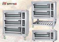 China CE Commercial Bakery Kitchen Equipment Three Deck Six Trays Oven for sale
