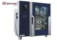 China Stainless Steel 10 Trays Steam Combi Oven 380V 17kW with Injection LCD for sale